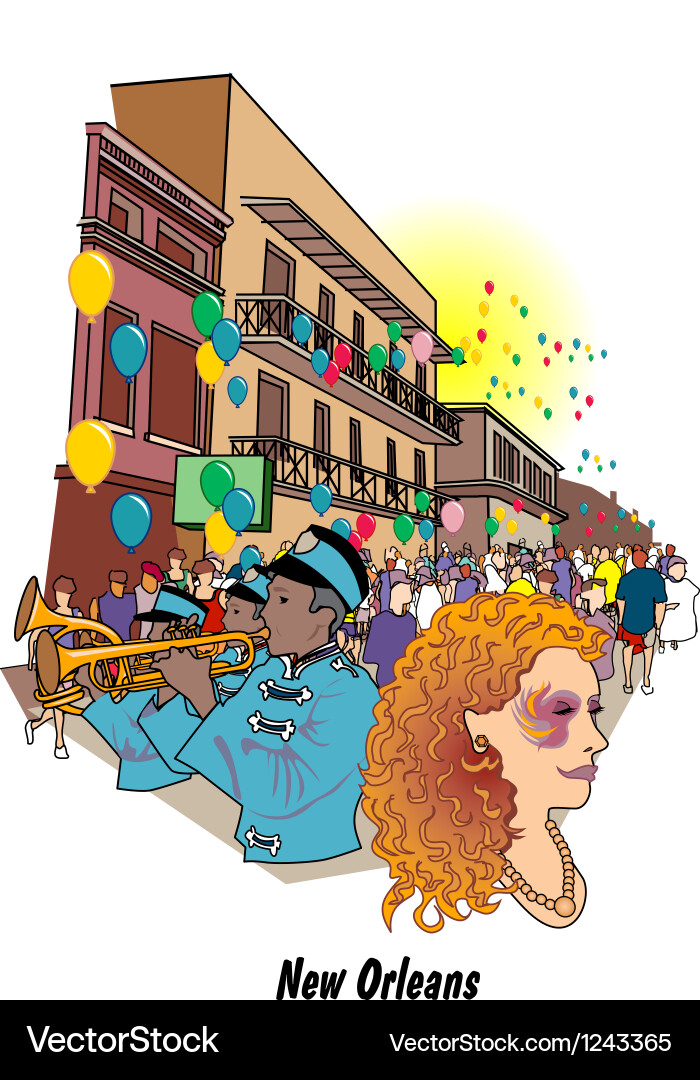 New orleans louisiana Royalty Free Vector Image