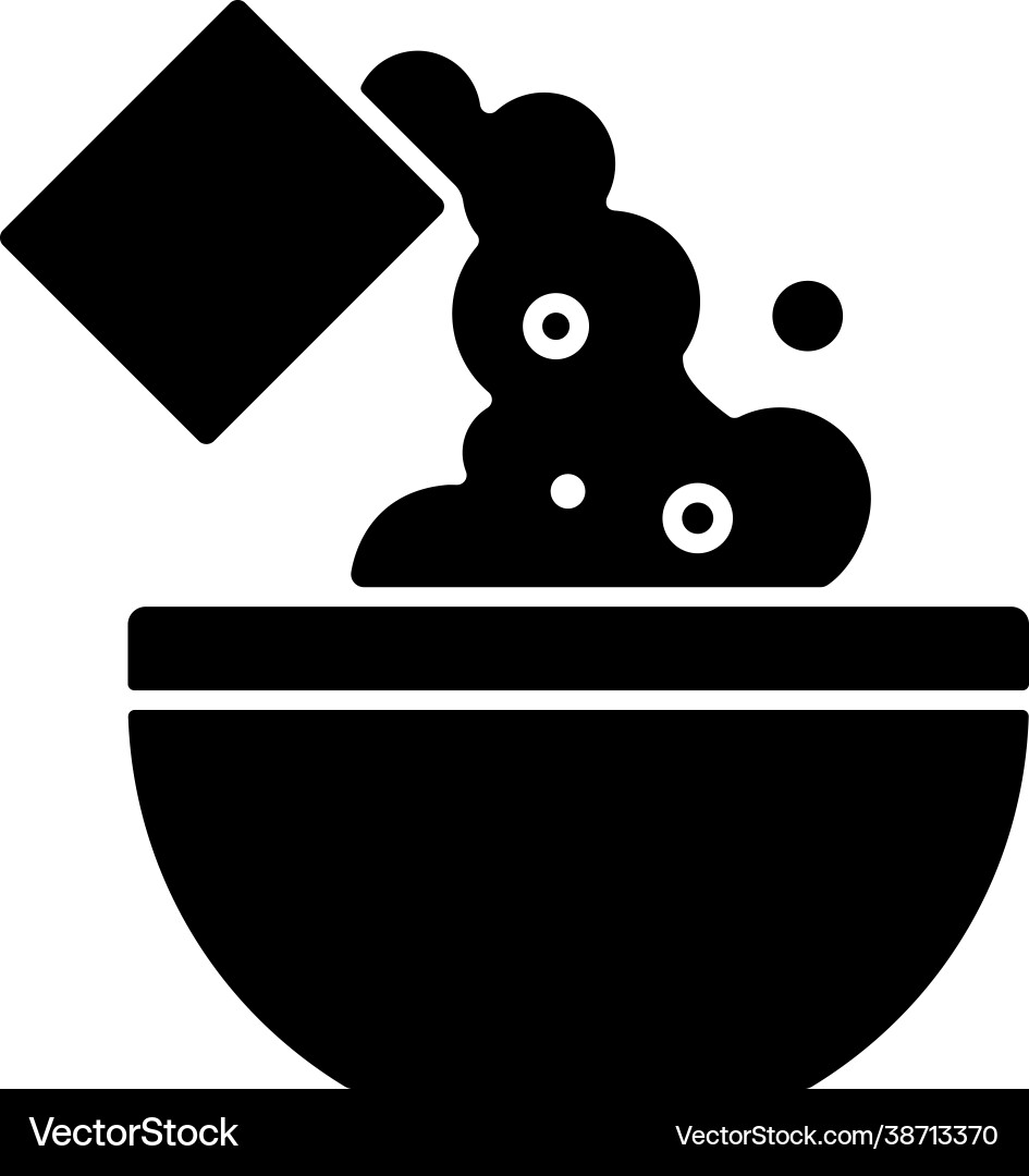 Add cooking ingredient black glyph icon Royalty Free Vector