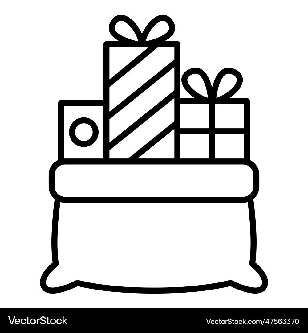Bag of gift icon Royalty Free Vector Image - VectorStock