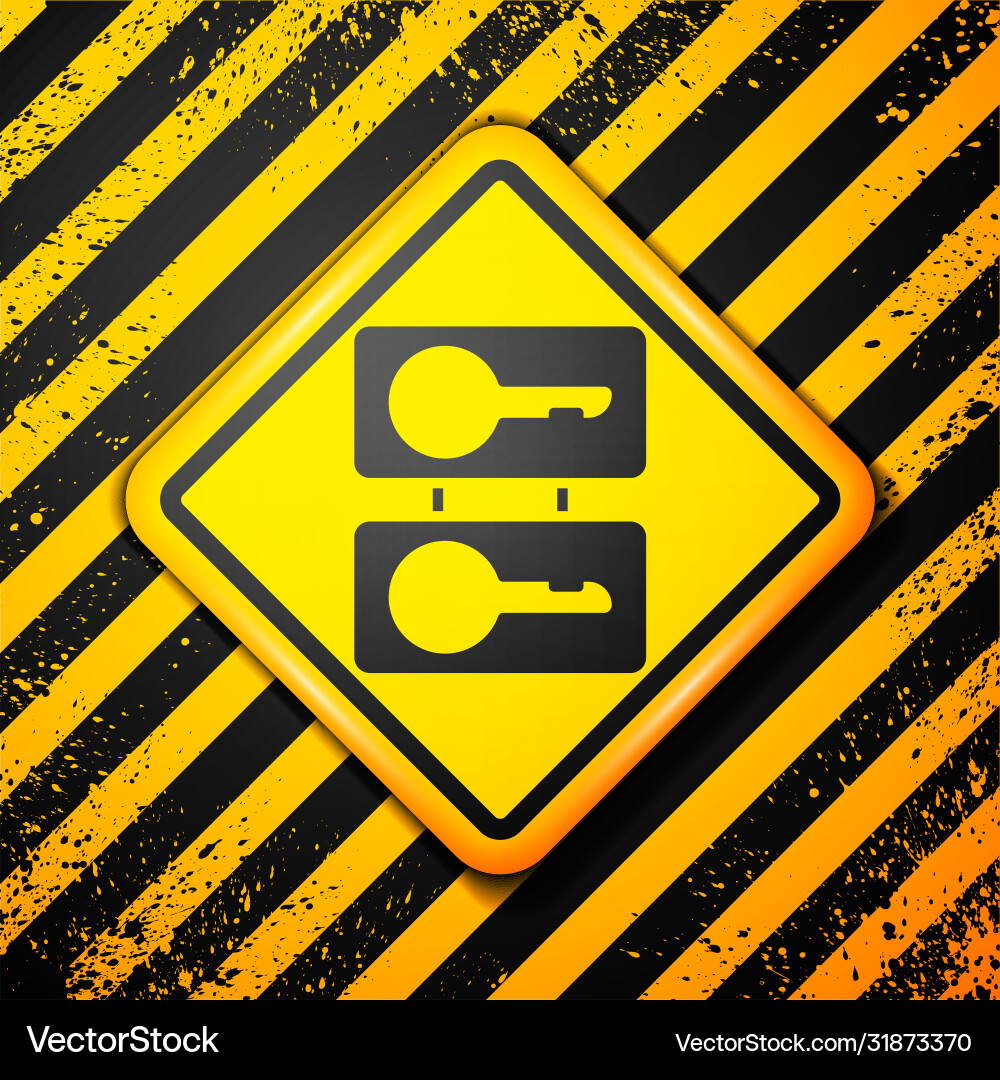 Black metal mold plates for casting keys icon Vector Image