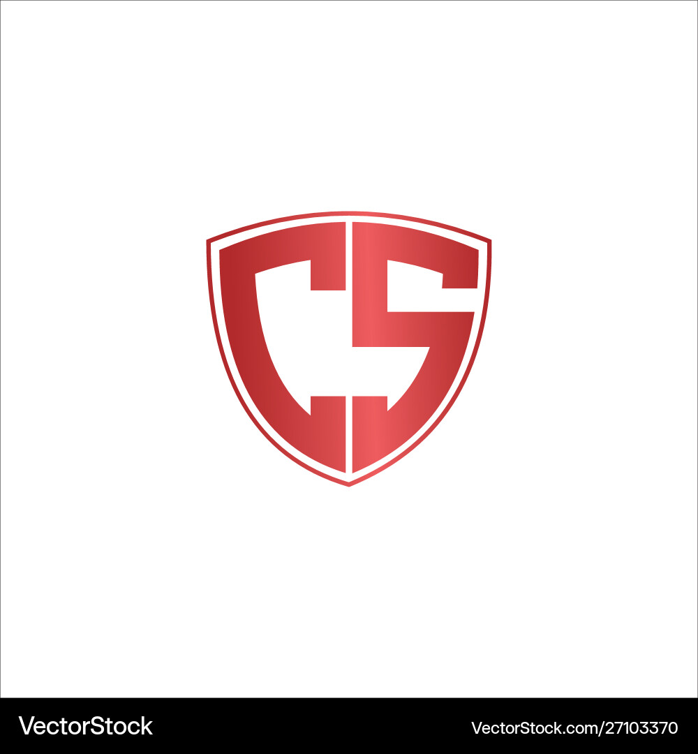 Cs and sc creative initial based letter Royalty Free Vector