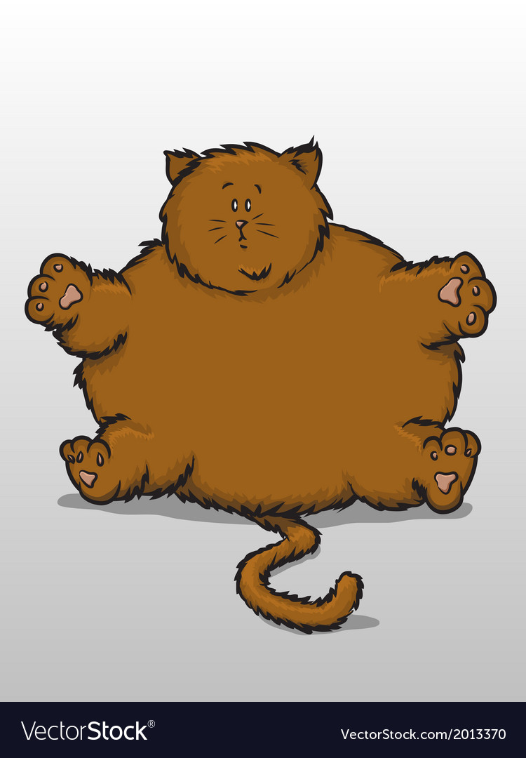 Fat cat Royalty Free Vector Image - VectorStock