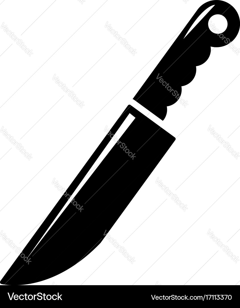 Knife icon simple style Royalty Free Vector Image