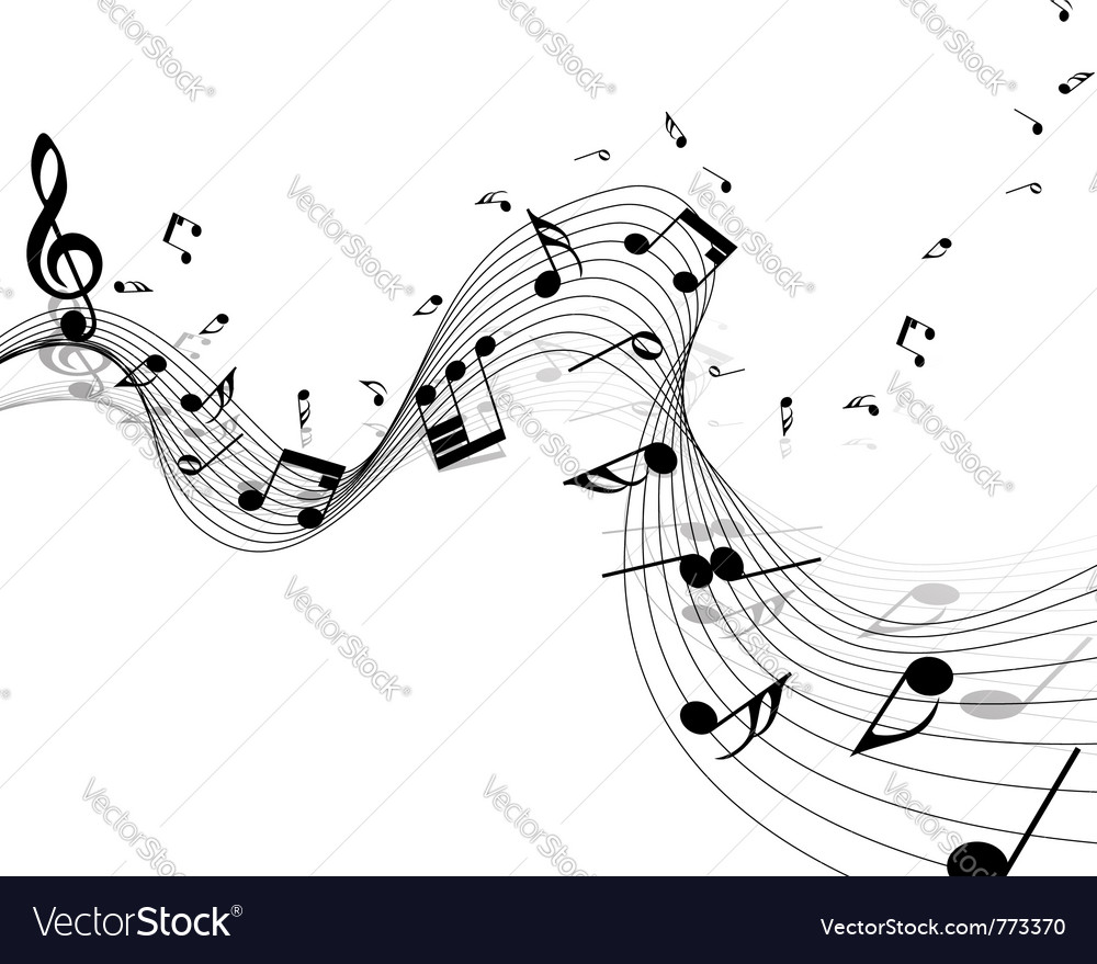 Musical notes background Royalty Free Vector Image