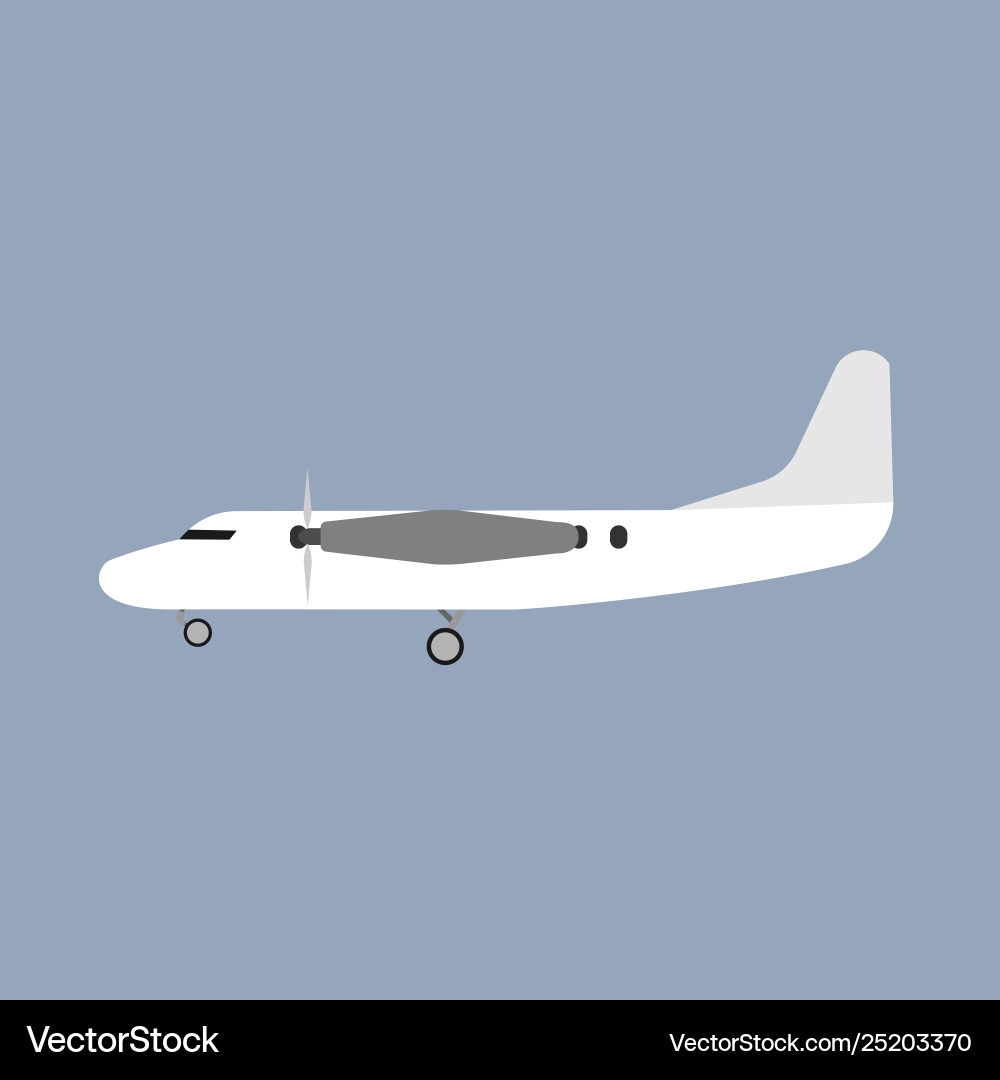 Plane travel transportation airliner side view Vector Image