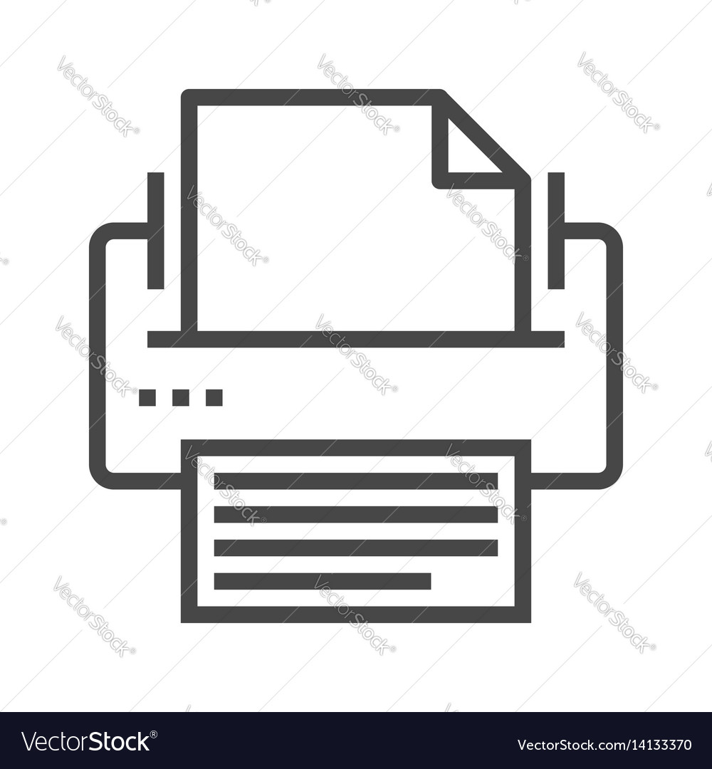 Printer line icon Royalty Free Vector Image - VectorStock