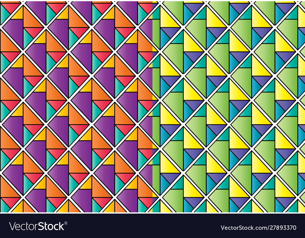 Two seamless rectangular pattern tiles Royalty Free Vector
