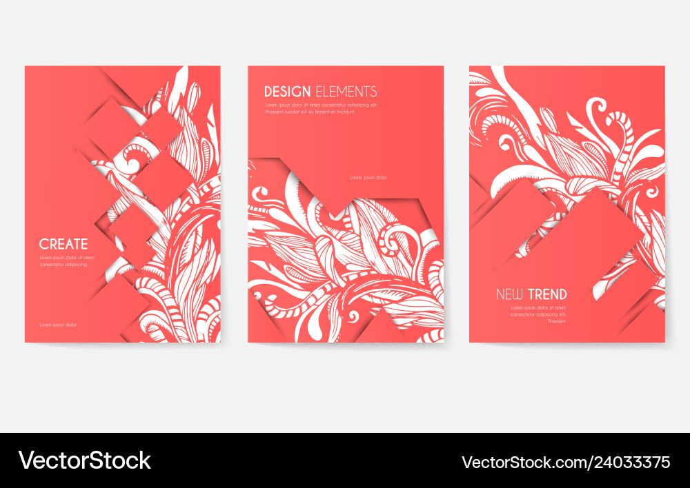 Abstract brochure cards set print art Royalty Free Vector