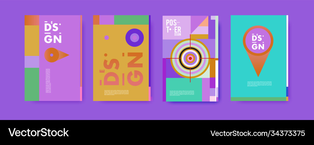 Cover and poster design template for magazine Vector Image