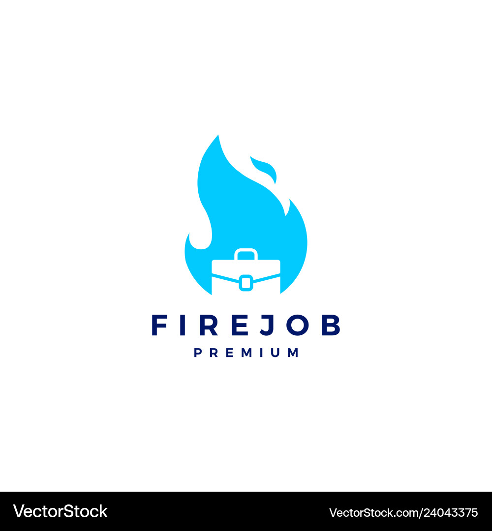 Fire job logo flame icon design inspirations Vector Image