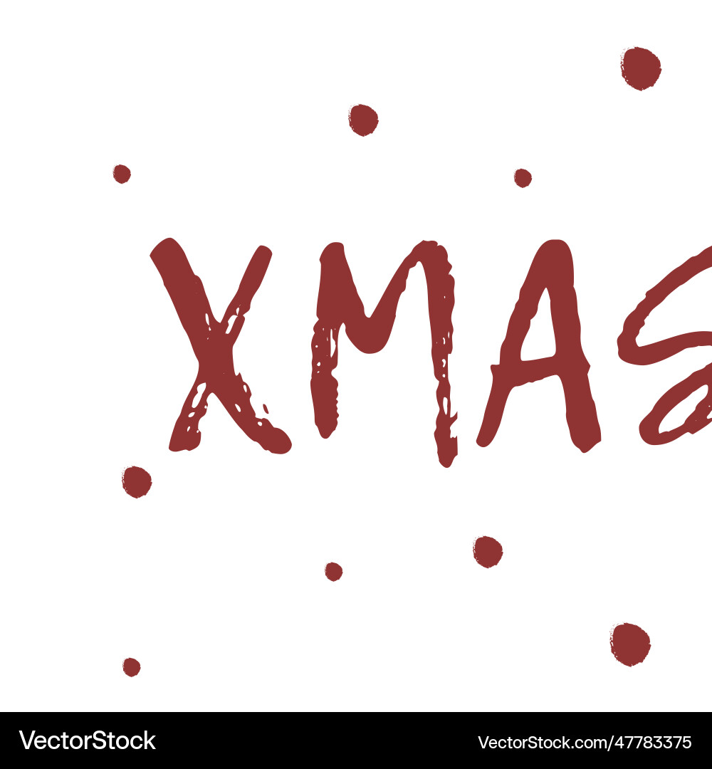 Hand written christmas postcard with lettering Vector Image