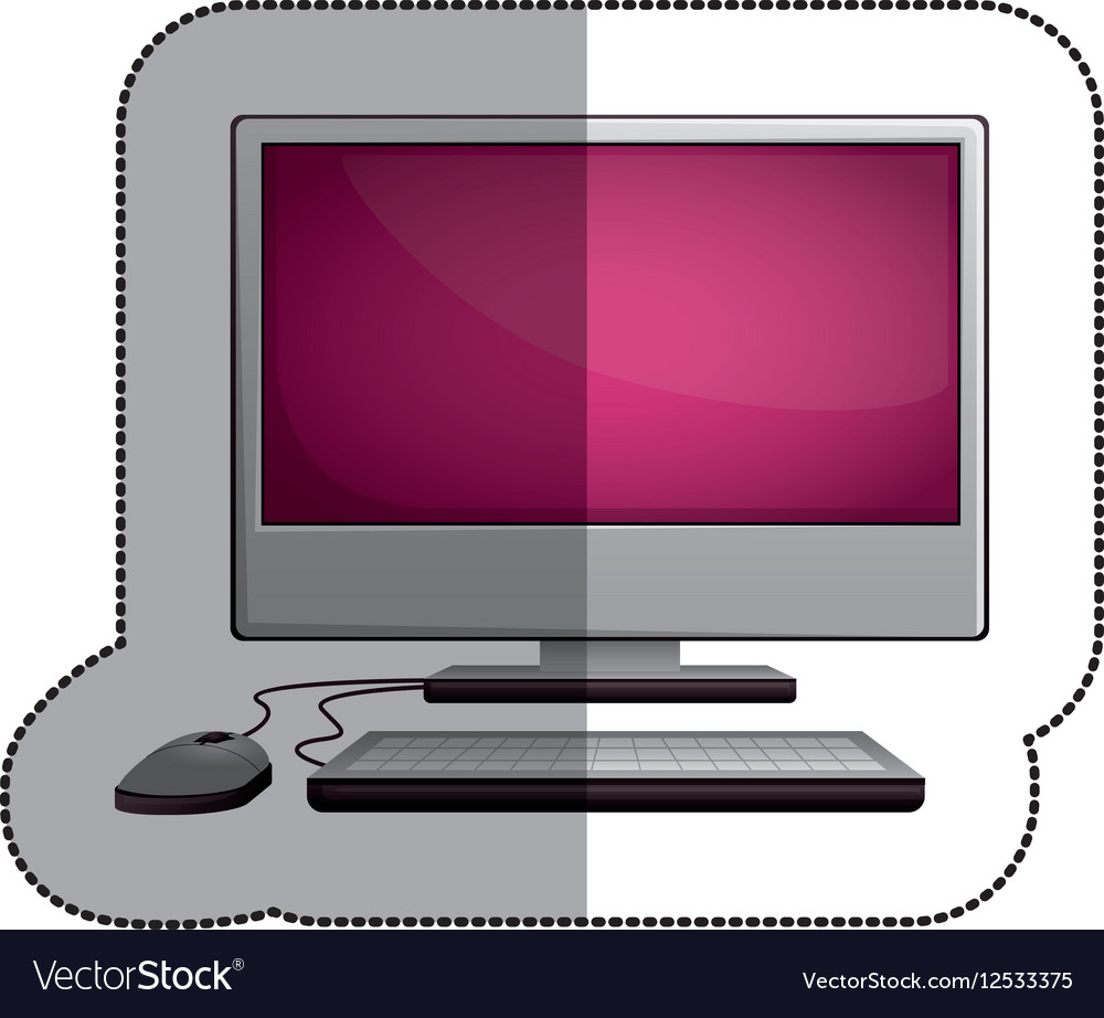 Isolated computer device design Royalty Free Vector Image