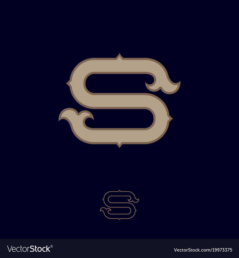 Logo s monogram Royalty Free Vector Image - VectorStock