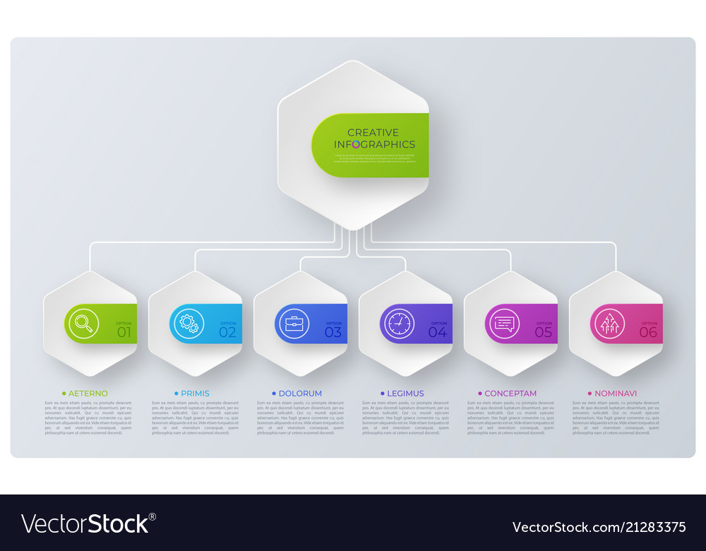 Modern style structure chart infographic design Vector Image