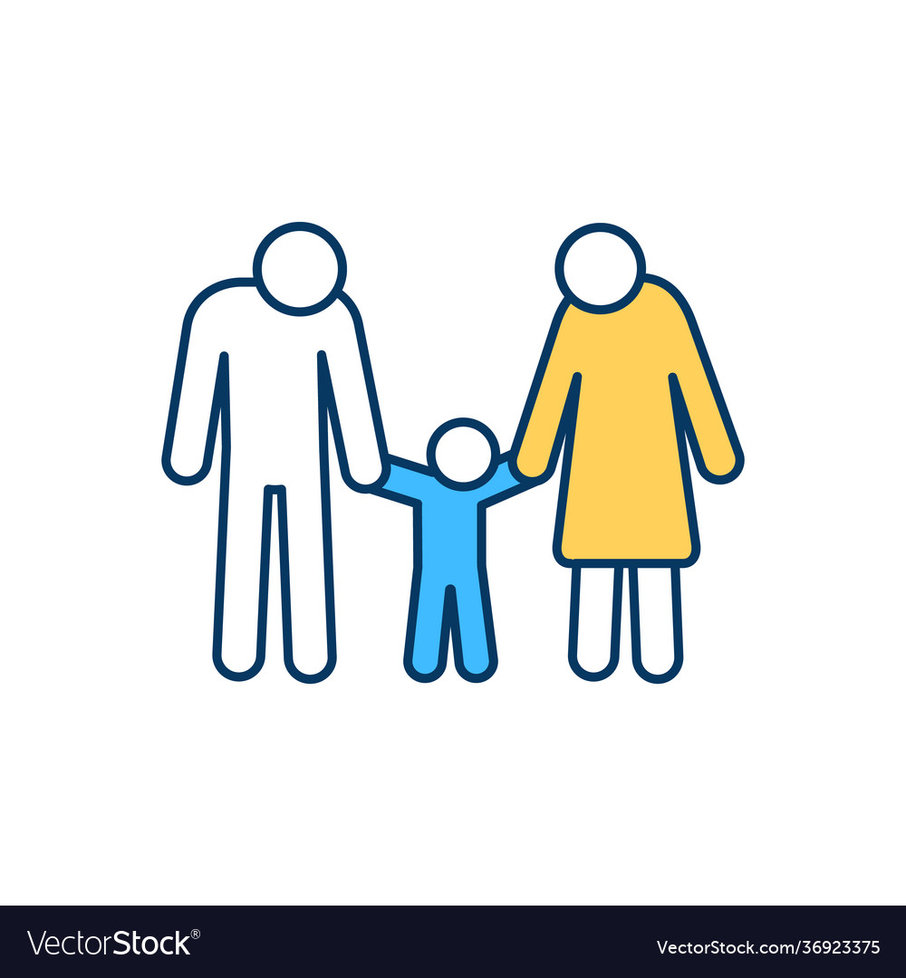 Nuclear family rgb color icon Royalty Free Vector Image Nuclear family rgb color icon Royalty Free Vector Image