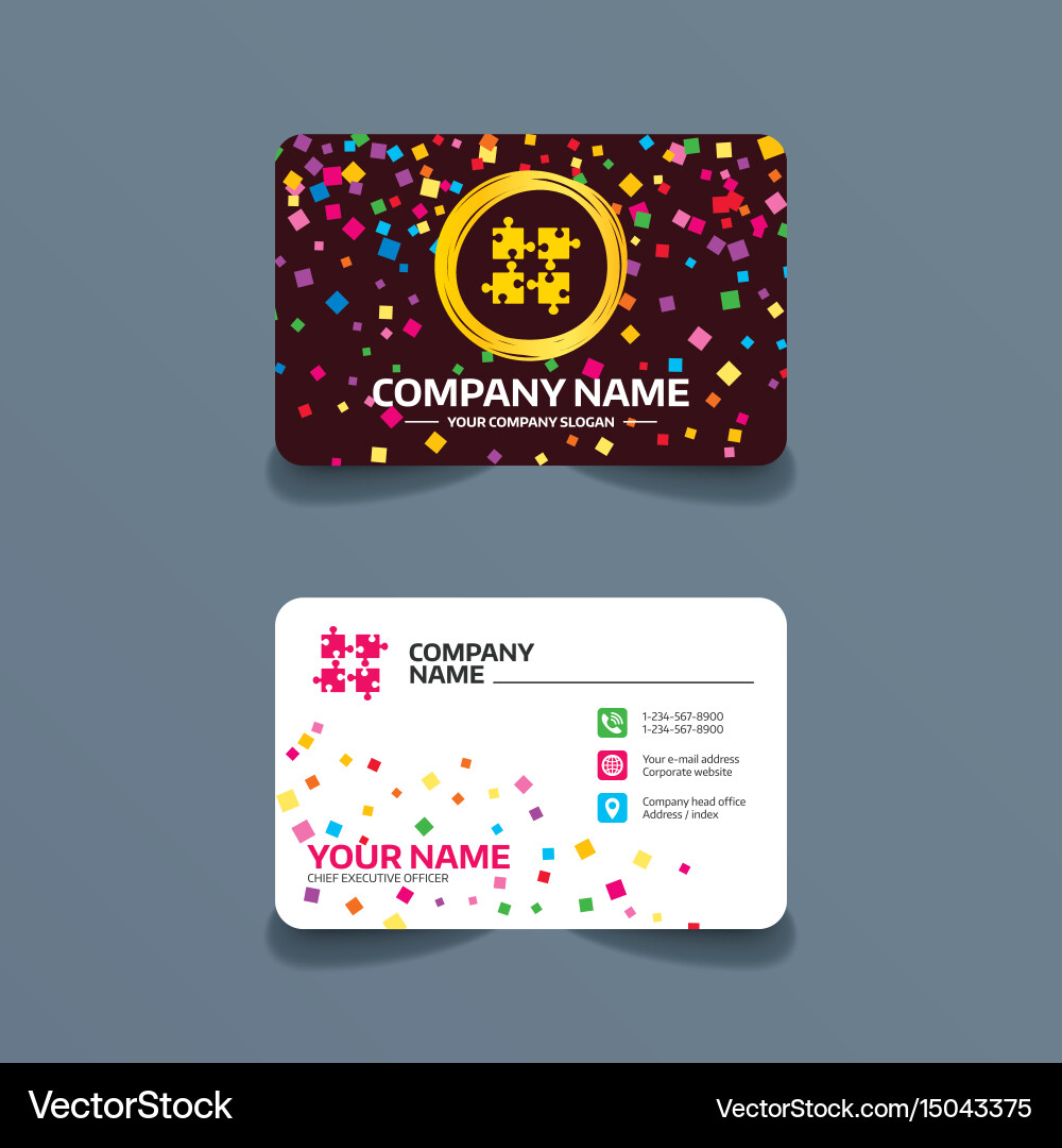 Puzzles pieces sign icon strategy symbol Vector Image