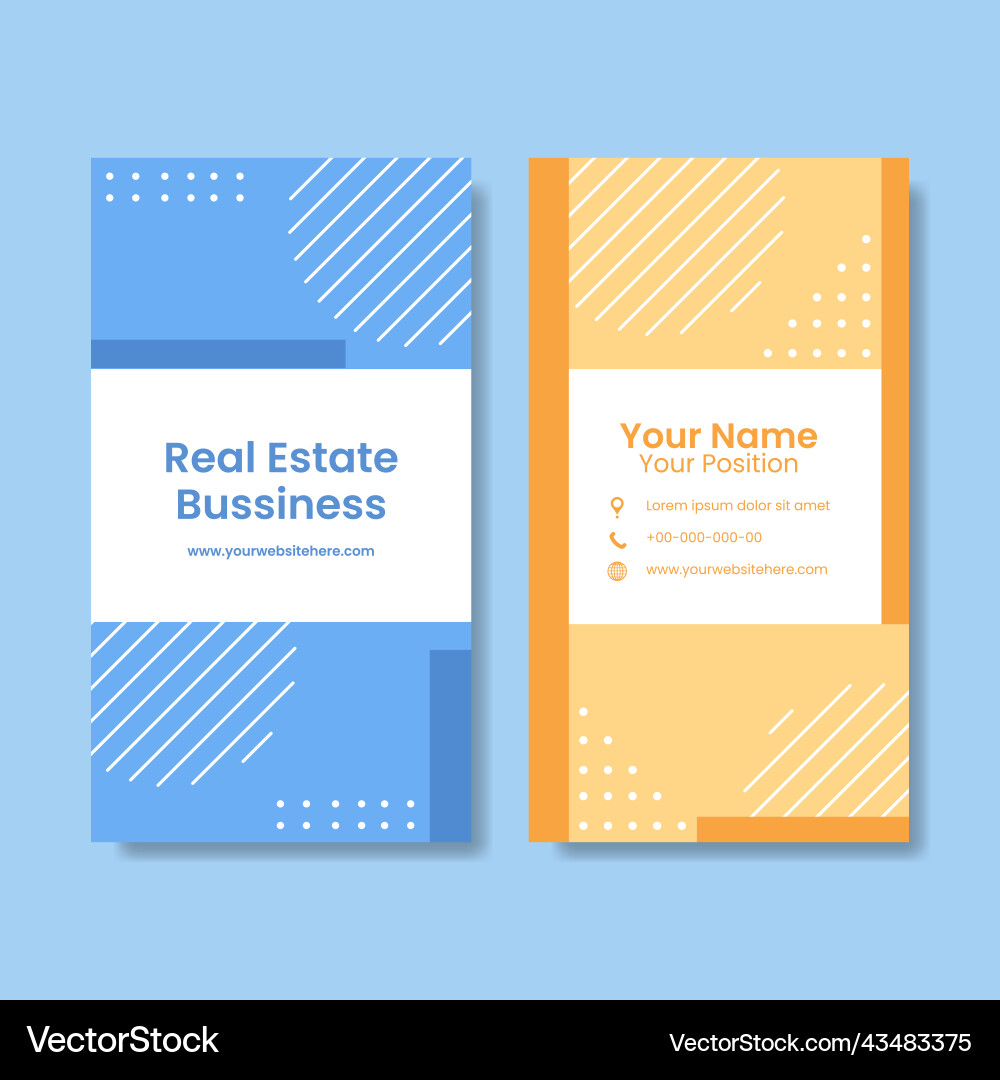 Real estate card vertical template flat cartoon Vector Image