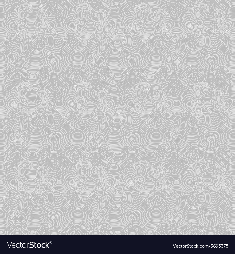 Seamless wavy pattern wave Royalty Free Vector Image