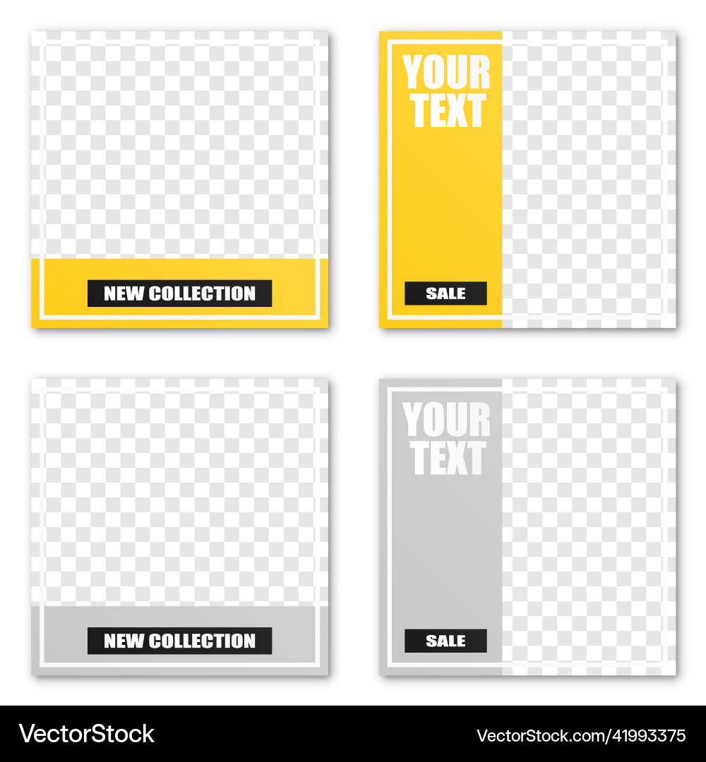 Set of editable banner templates Royalty Free Vector Image