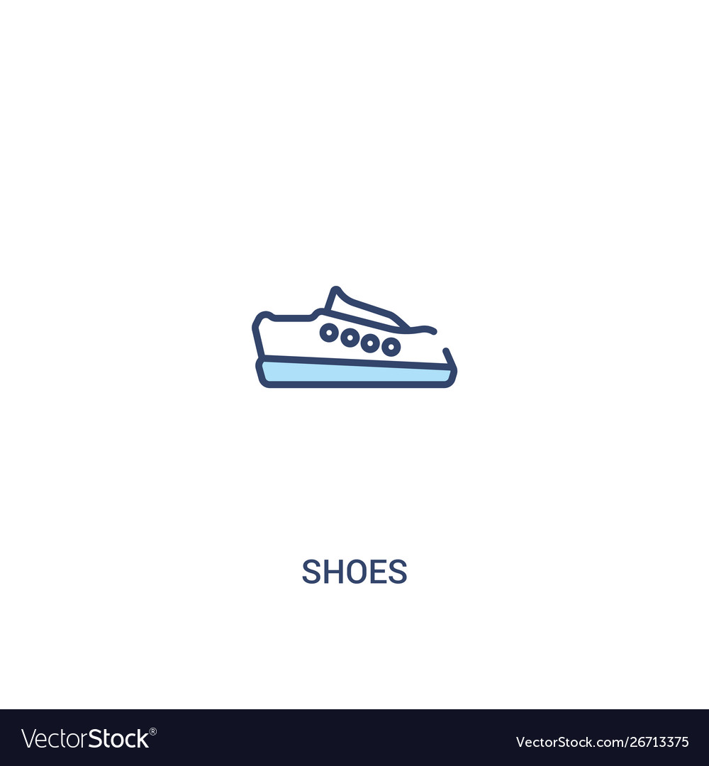 Shoes concept 2 colored icon simple line element Vector Image