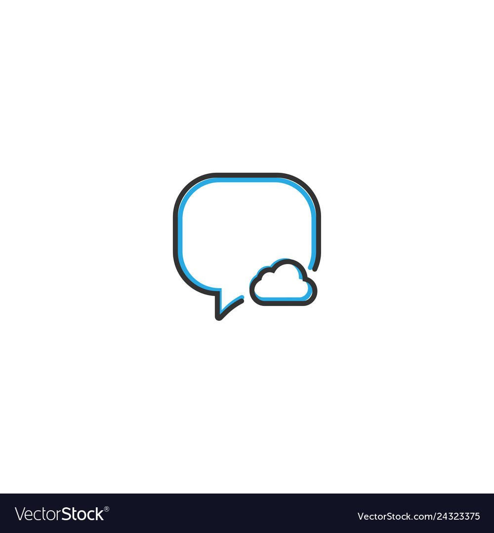 Speech bubble icon design interaction icon line Vector Image