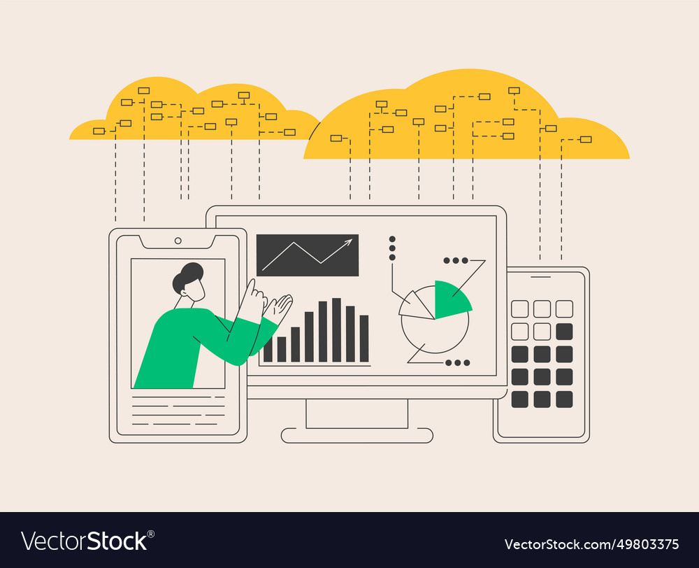 Virtualization technology abstract concept Vector Image