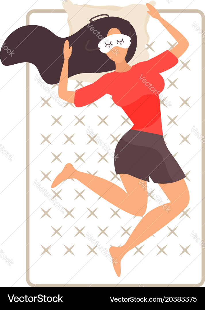 Young girl rest in bed Royalty Free Vector Image