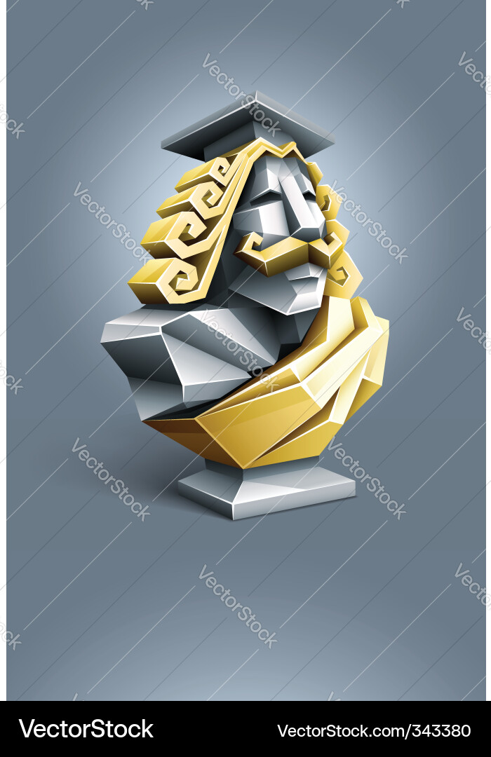 Antique sculpture bust of Royalty Free Vector Image