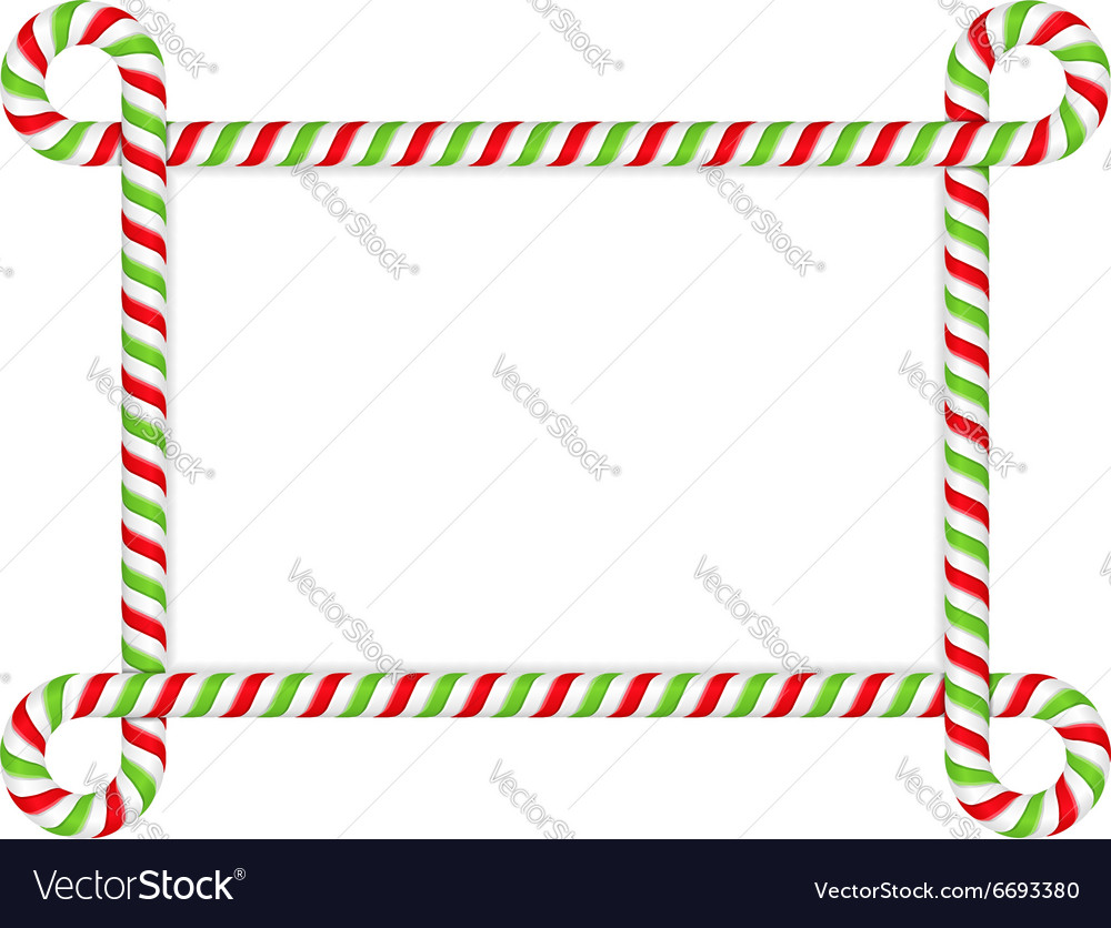 Candy cane frame Royalty Free Vector Image - VectorStock