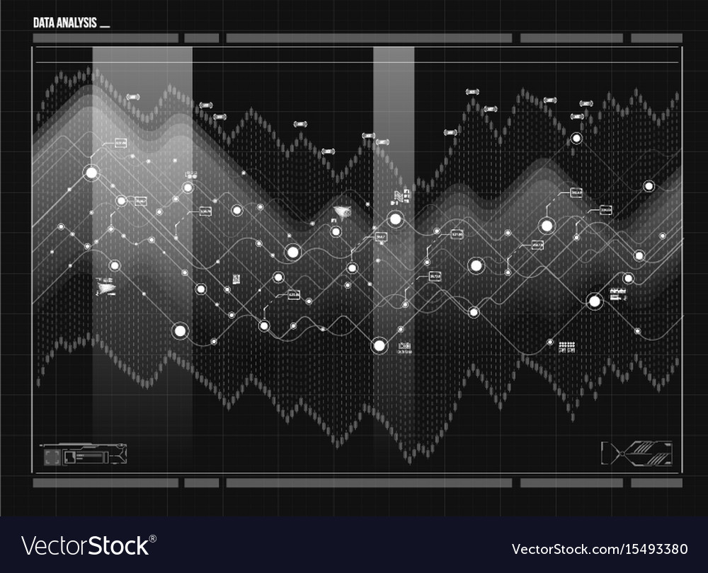 Data analysis visualization visual data Royalty Free Vector