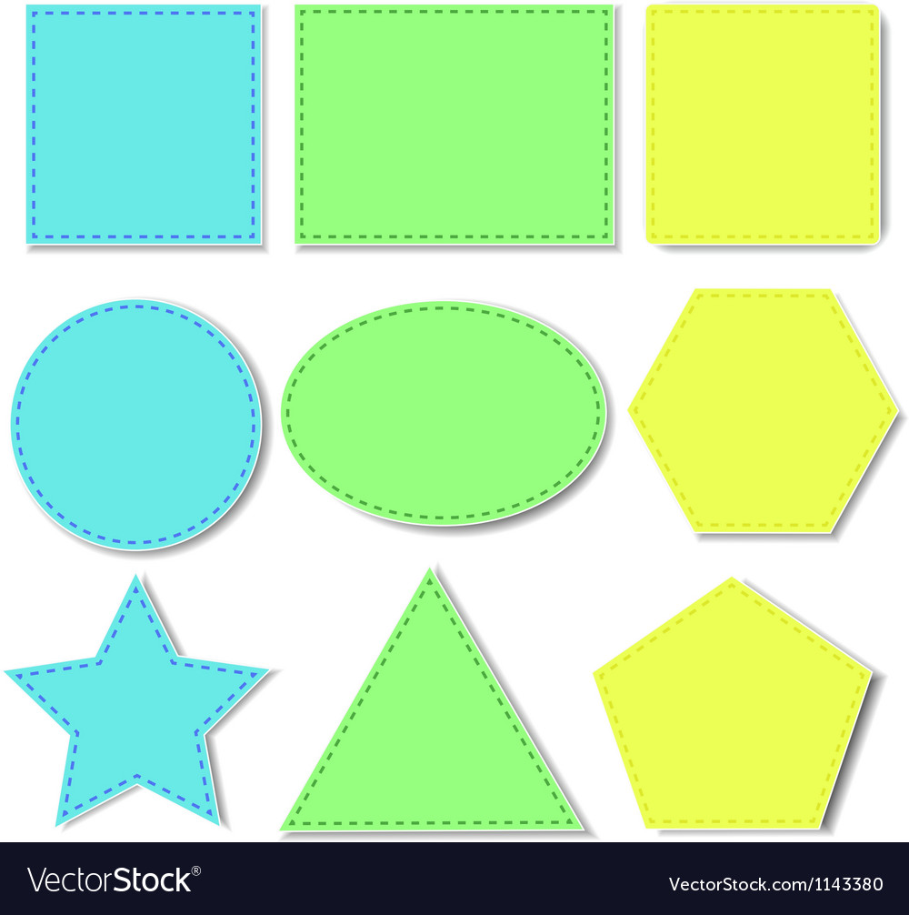 Different shapes Royalty Free Vector Image - VectorStock