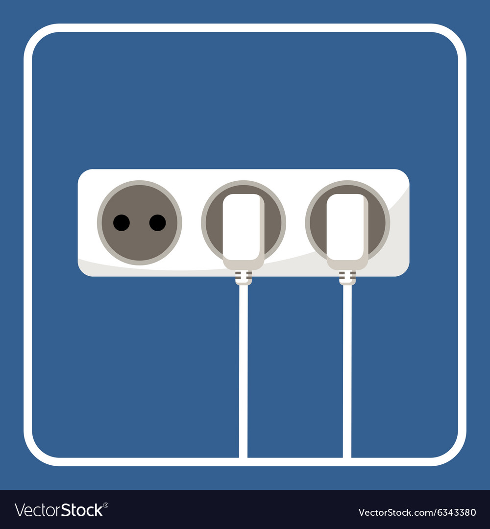 Electric socket Royalty Free Vector Image - VectorStock