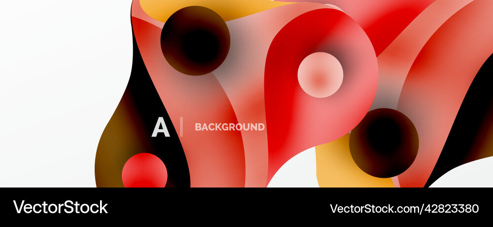 Flowing geometric shapes minimalist abstract Vector Image