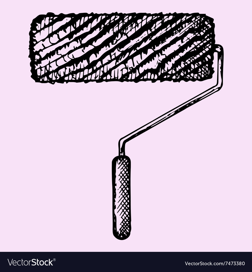 Paint roller Royalty Free Vector Image - VectorStock