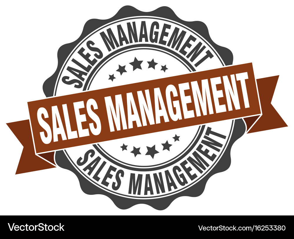 Sales management stamp sign seal Royalty Free Vector Image