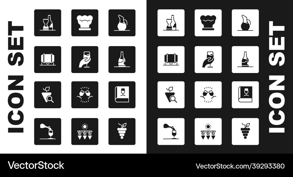 Set decanter for wine wine tasting degustation Vector Image