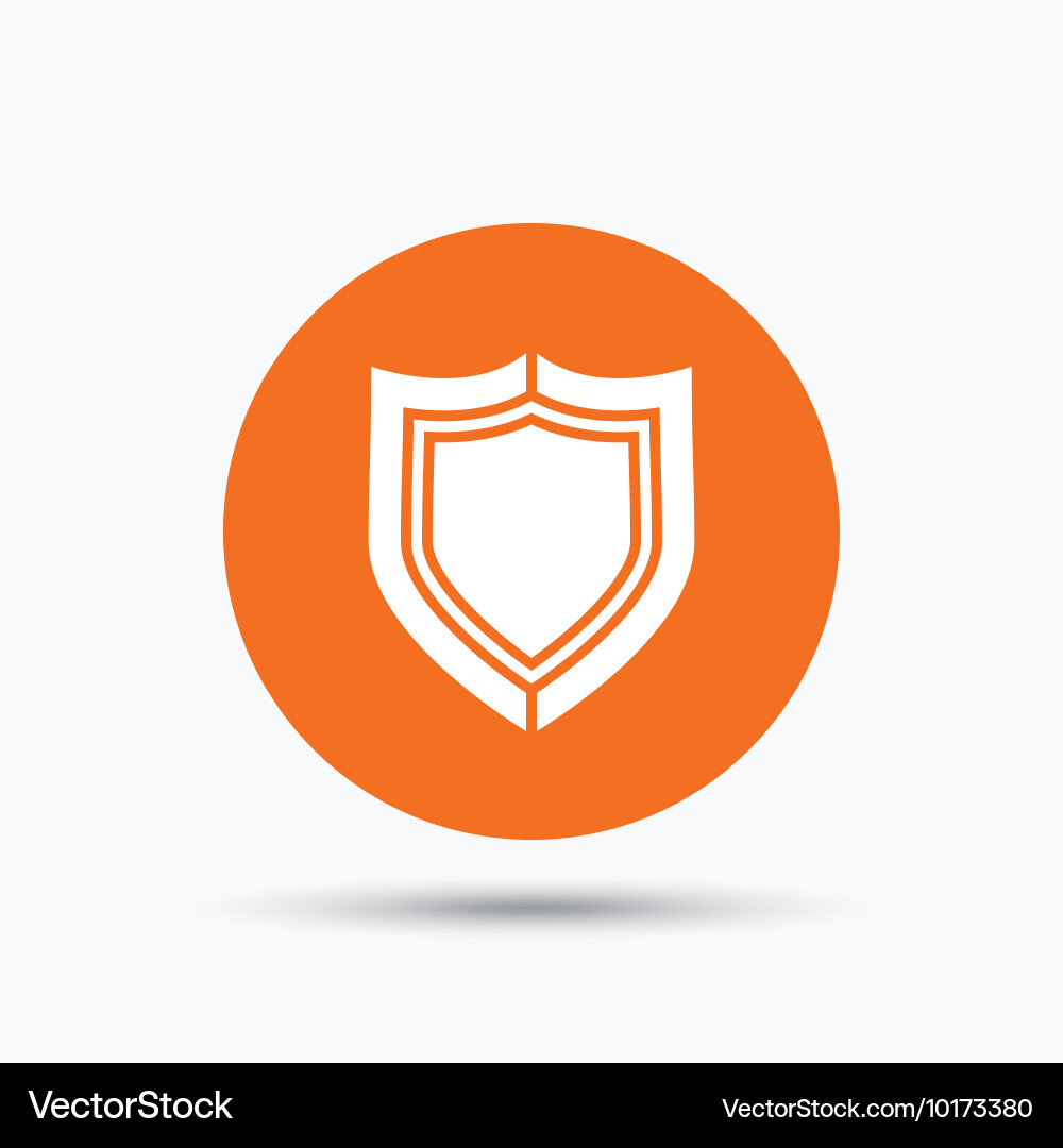 Shield protection icon defense equipment sign Vector Image