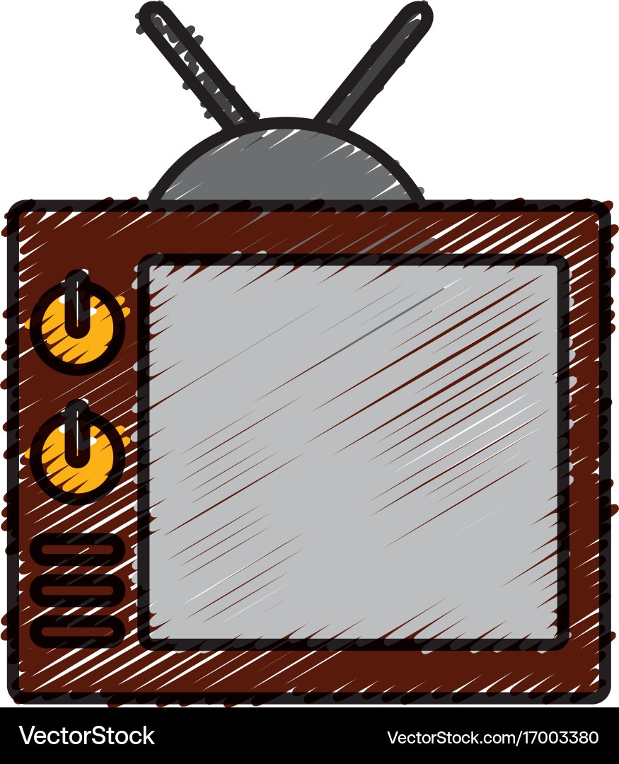 Tv solid household and appliance antenna electric Vector Image