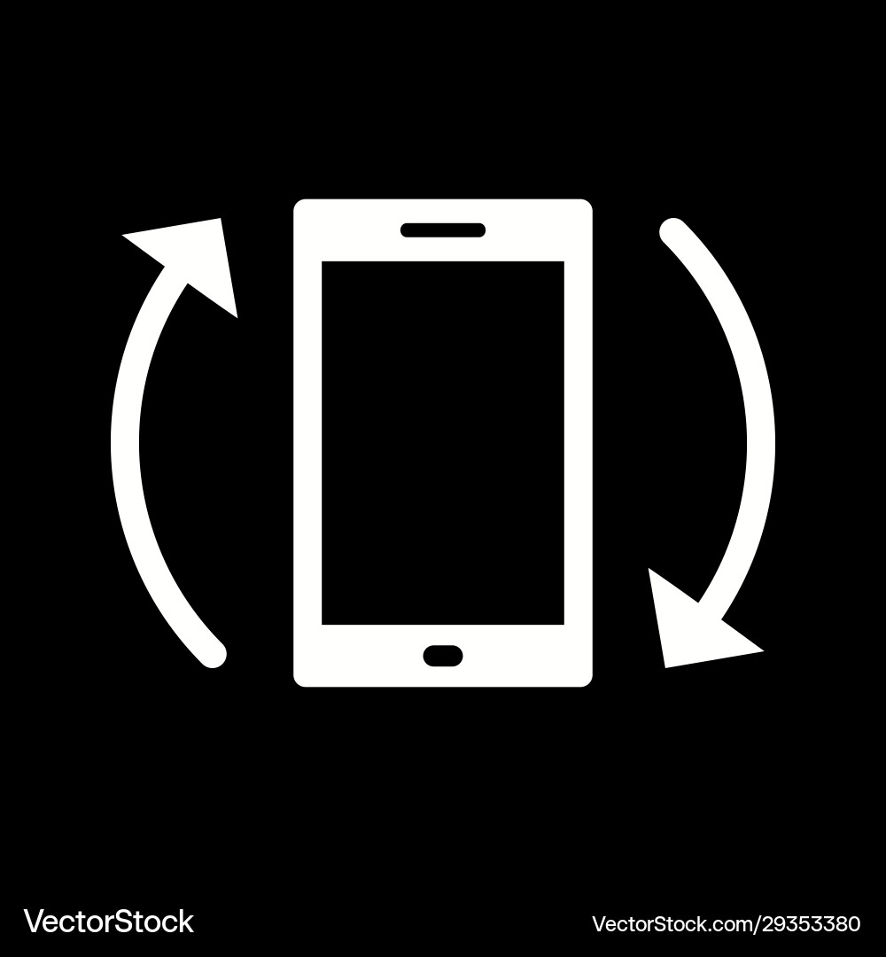 Unique auto rotation glyph icon Royalty Free Vector Image