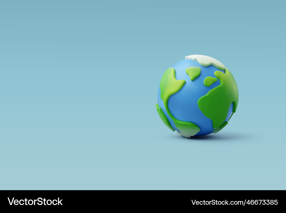3d green planet earth earth day environment day Vector Image
