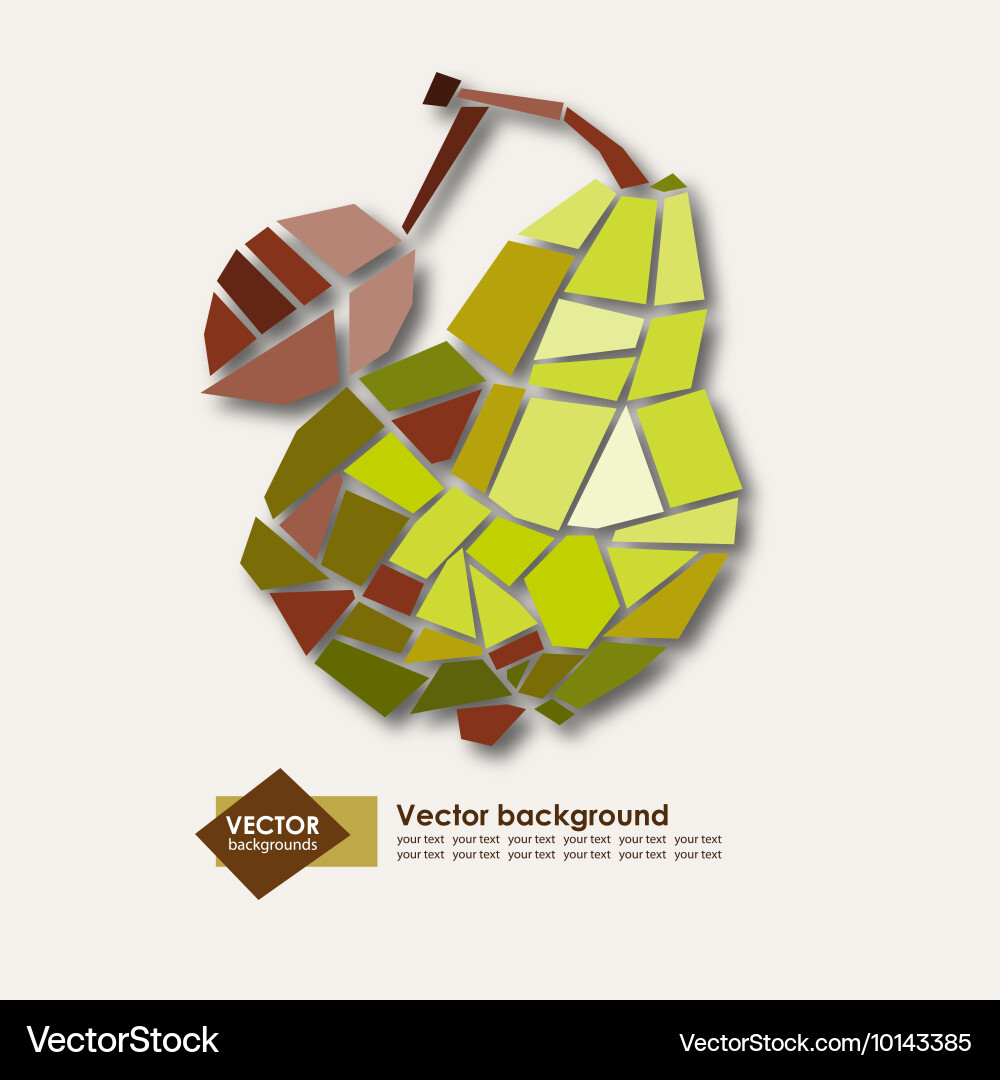 Abstract geometric yellow pear elegant Royalty Free Vector