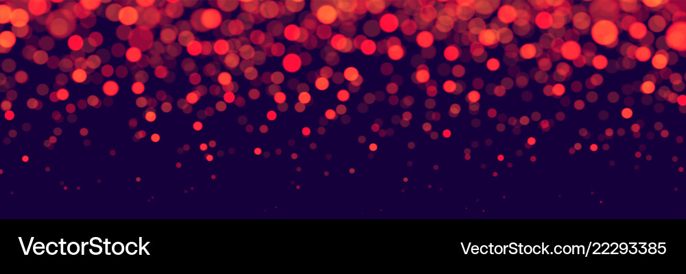 Abstract shiny festive banner with red lights Vector Image