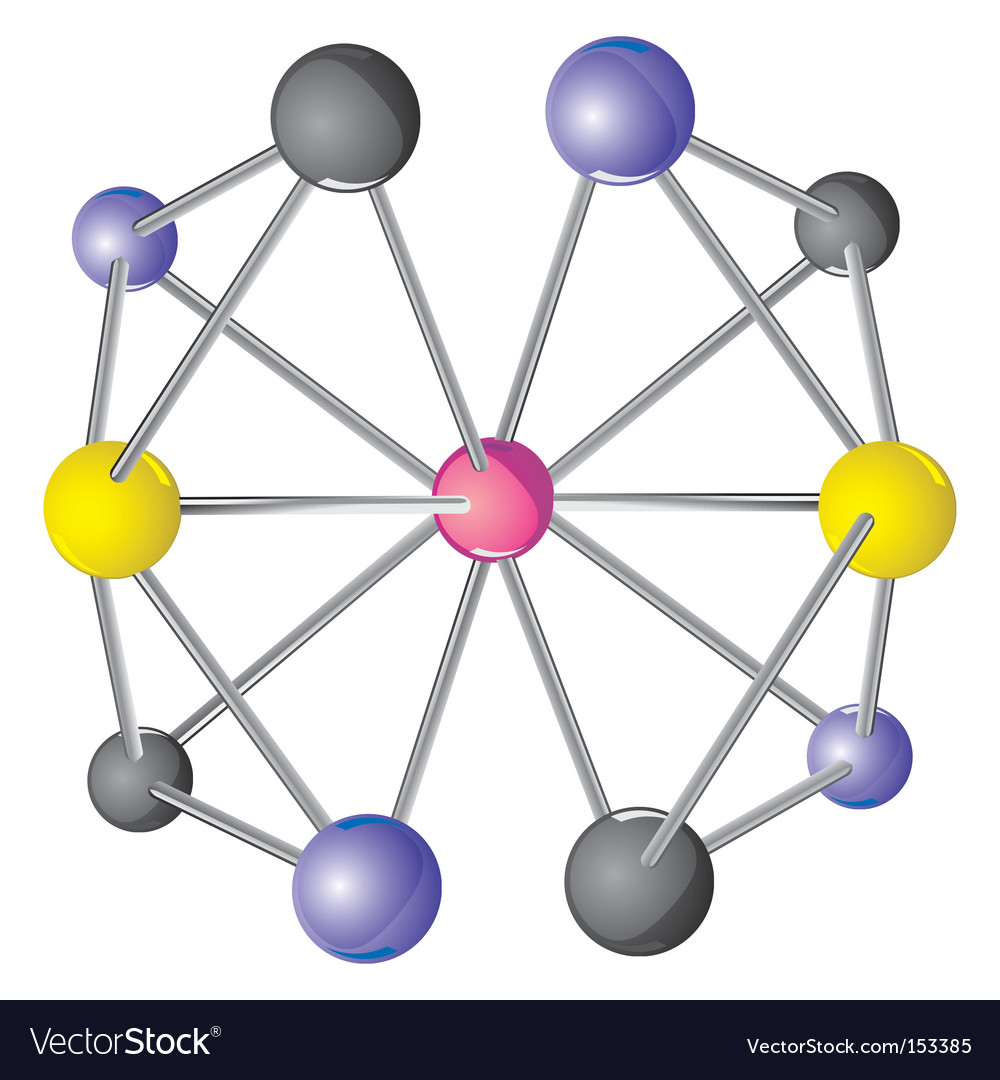Complex molecule Royalty Free Vector Image - VectorStock