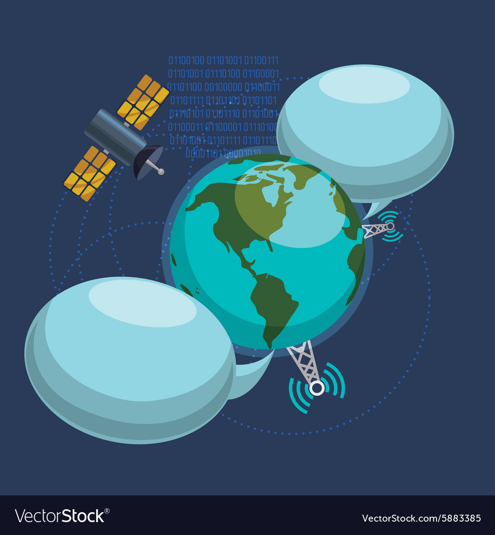 Digital communication design Royalty Free Vector Image