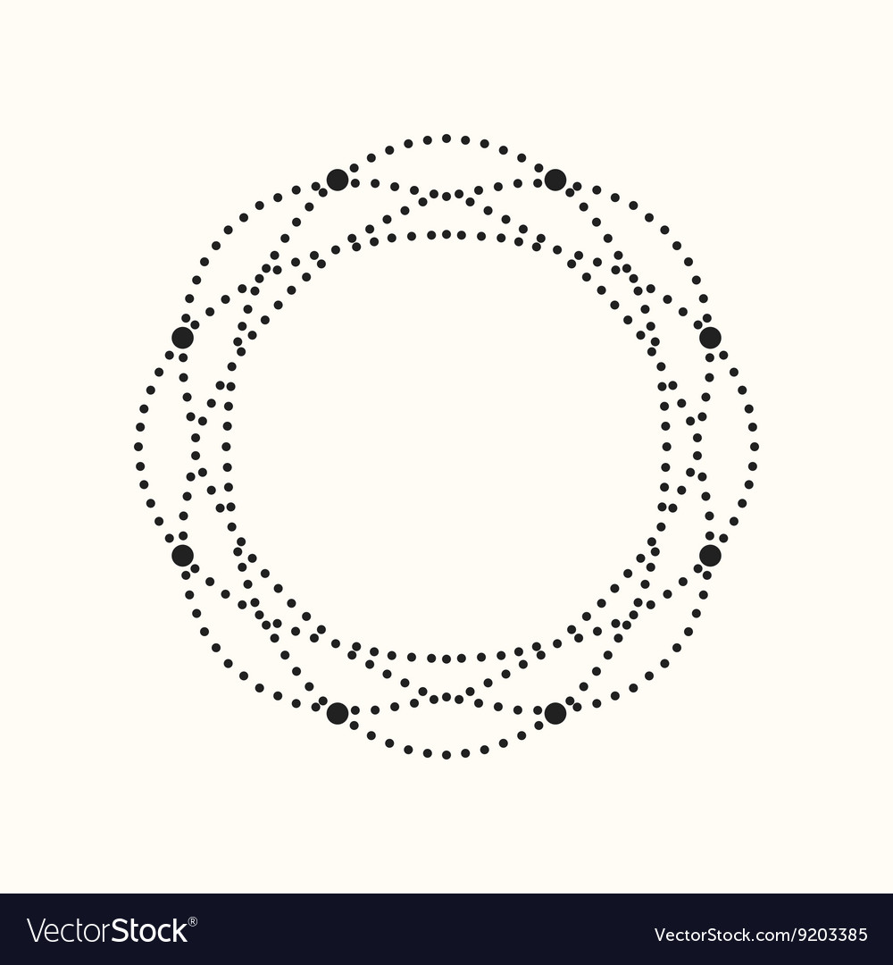 Dotted geometric shape Royalty Free Vector Image