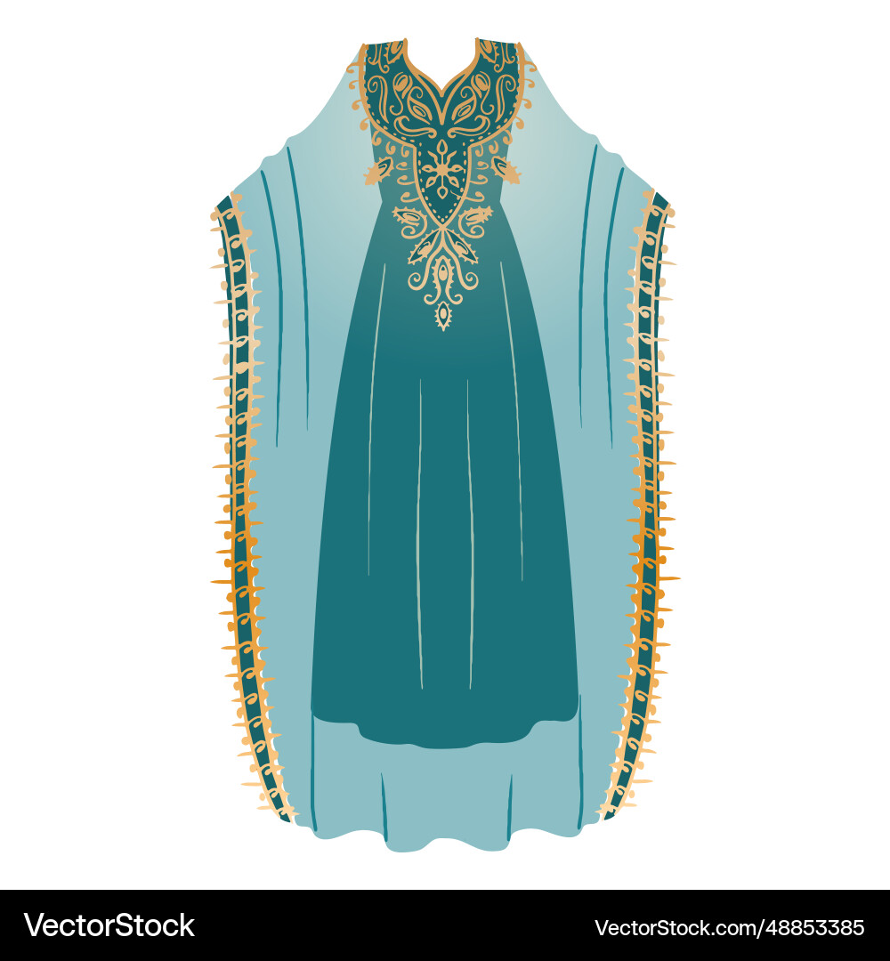 Formal arabic dress hijab Royalty Free Vector Image