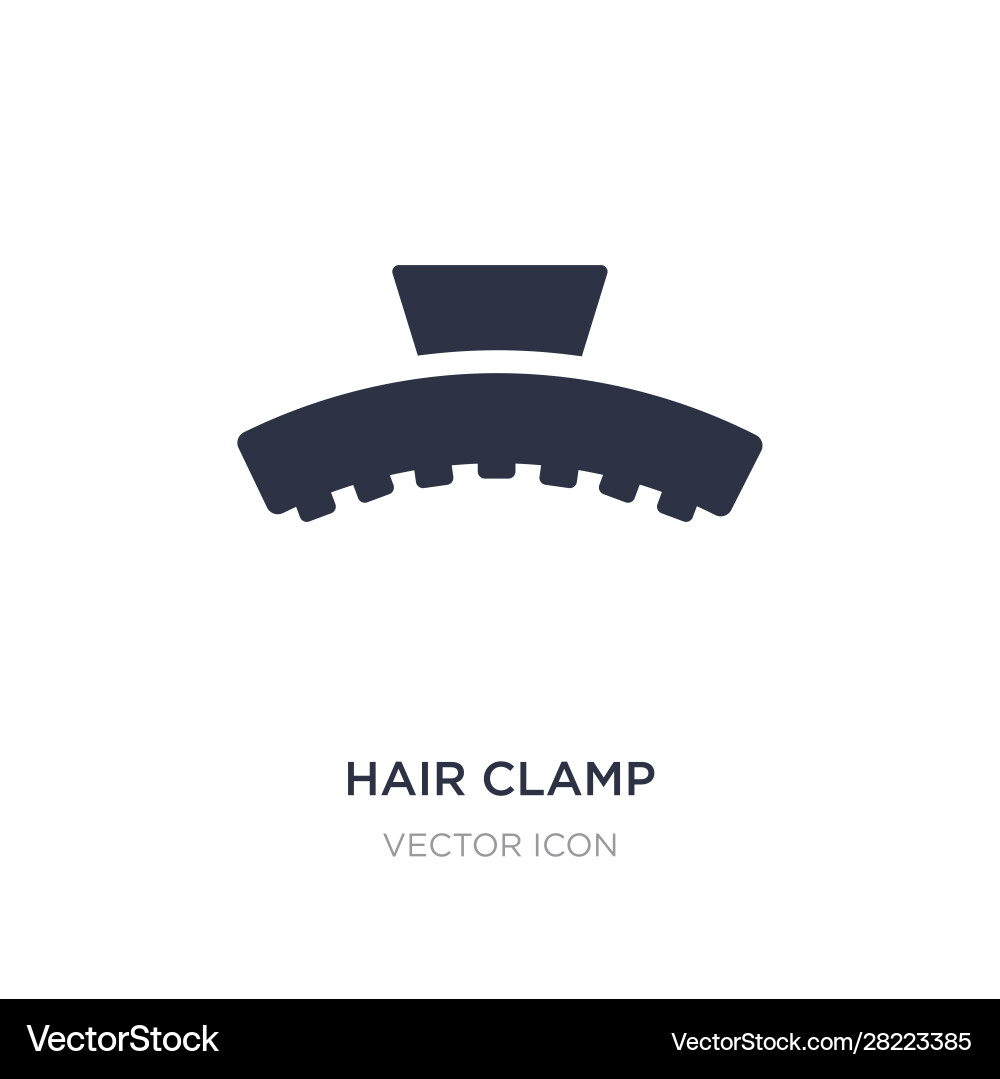 Hair clamp icon on white background simple Vector Image