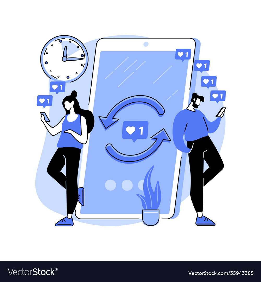 Mindlessly scrolling abstract concept Royalty Free Vector