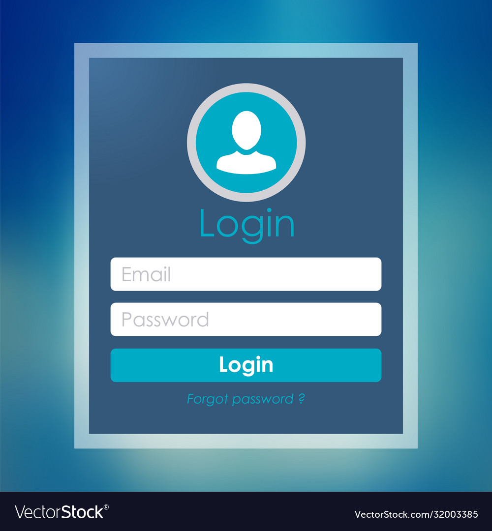 Modern login form page website ui elements Vector Image Modern login form page website ui elements Vector Image