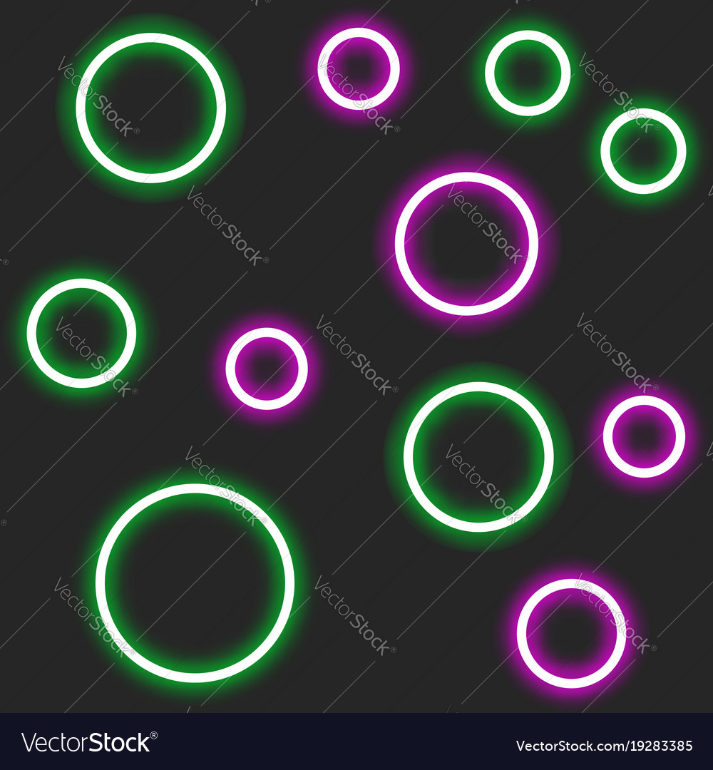 Neon bubbles pattern Royalty Free Vector Image